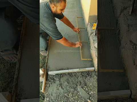 Forming regular brick patterns with special molds #shorts #construction