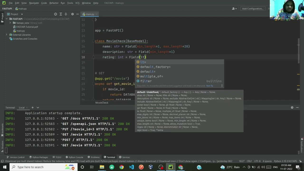 FastAPI Tutorial 3: Data Validation, Optional & Objects as Parameters in FastAPI using Pydantic