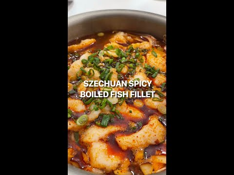 Szechuan Spicy Boiled Fish Fillets #spicy #chinesefood #seafood #easyrecipe #cooking #shorts