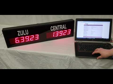 Automatically Synchronized Network NTP POE Powered World Time Zone Clock Hands Free DC-256TZ-2-N-POE
