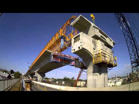 Bayonne Bridge time lapse: Cranes at work