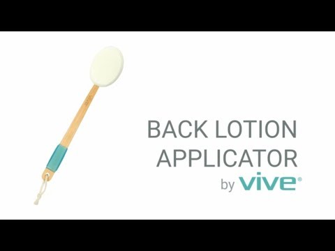 Back Lotion Applicator by Vive - Long Reach Handle Applicator With Pad For Easy Self Application