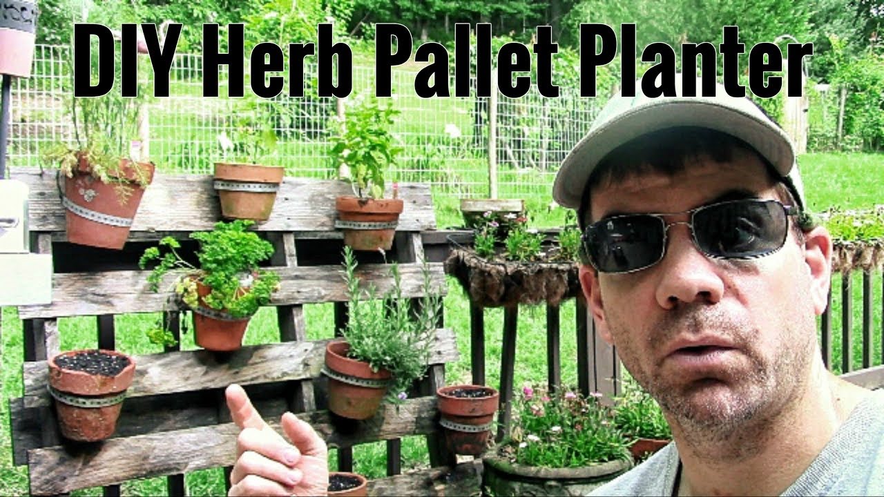 EASY DIY Herb Planter Made from Pallets Video