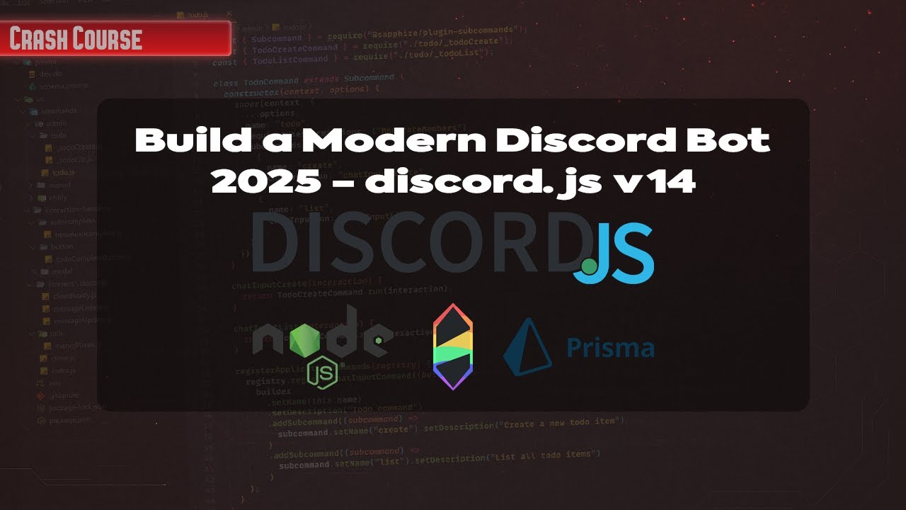 Build a Modern Discord Bot in 2025 (Full Crash Course | Discord.js v14, Prisma, Components V2)