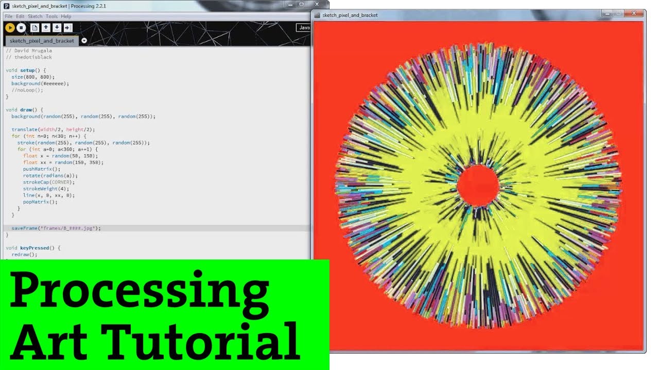 Ep.1 Processing tutorial | GENERATIVE CIRCLE with line and loop (Creative coding, Generative art)