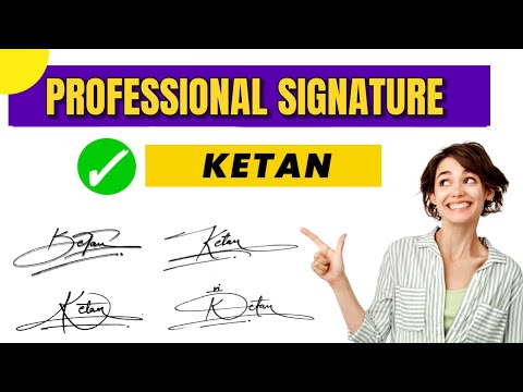 Ketan name signature | Ketan name signature style | How to sign the letter K? #signature