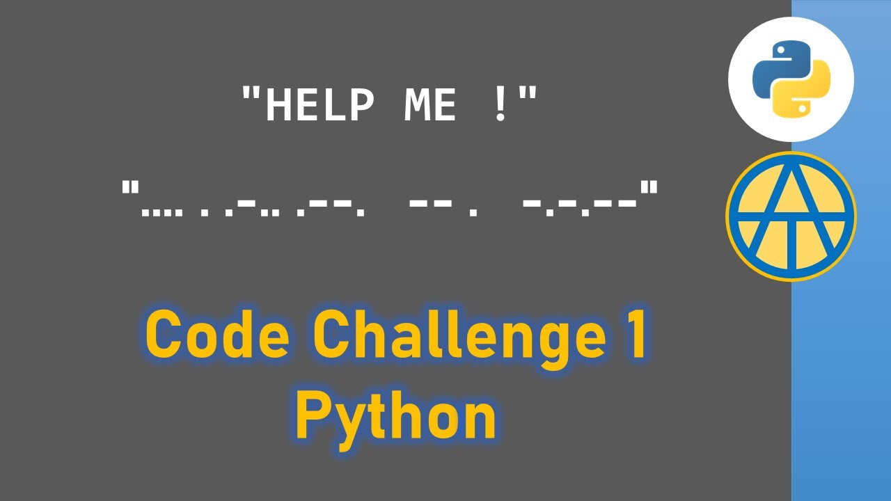 Encode Morse  | Challenge 1 Python Tutorial #16