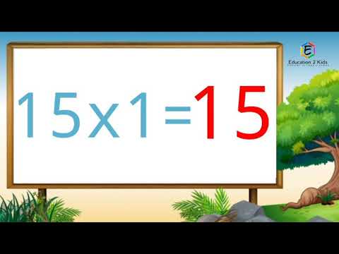 Table of 15, Learn Multiplication Table of Fifteen 15 x 1 = 15, 15 Times Table, 15 ka Table, table