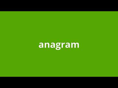 what is the meaning of anagram