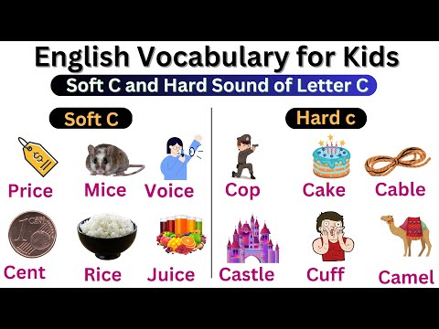 Soft Sound and Hard Sound of Letter C - Soft C vs Hard C - Learn Vocabulary – English for Kids