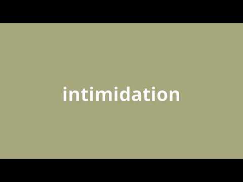 what is the meaning of intimidation