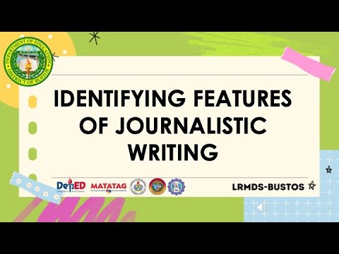 Identfying Features of Journalistic Writing AYNCHRONOUS LEARNING