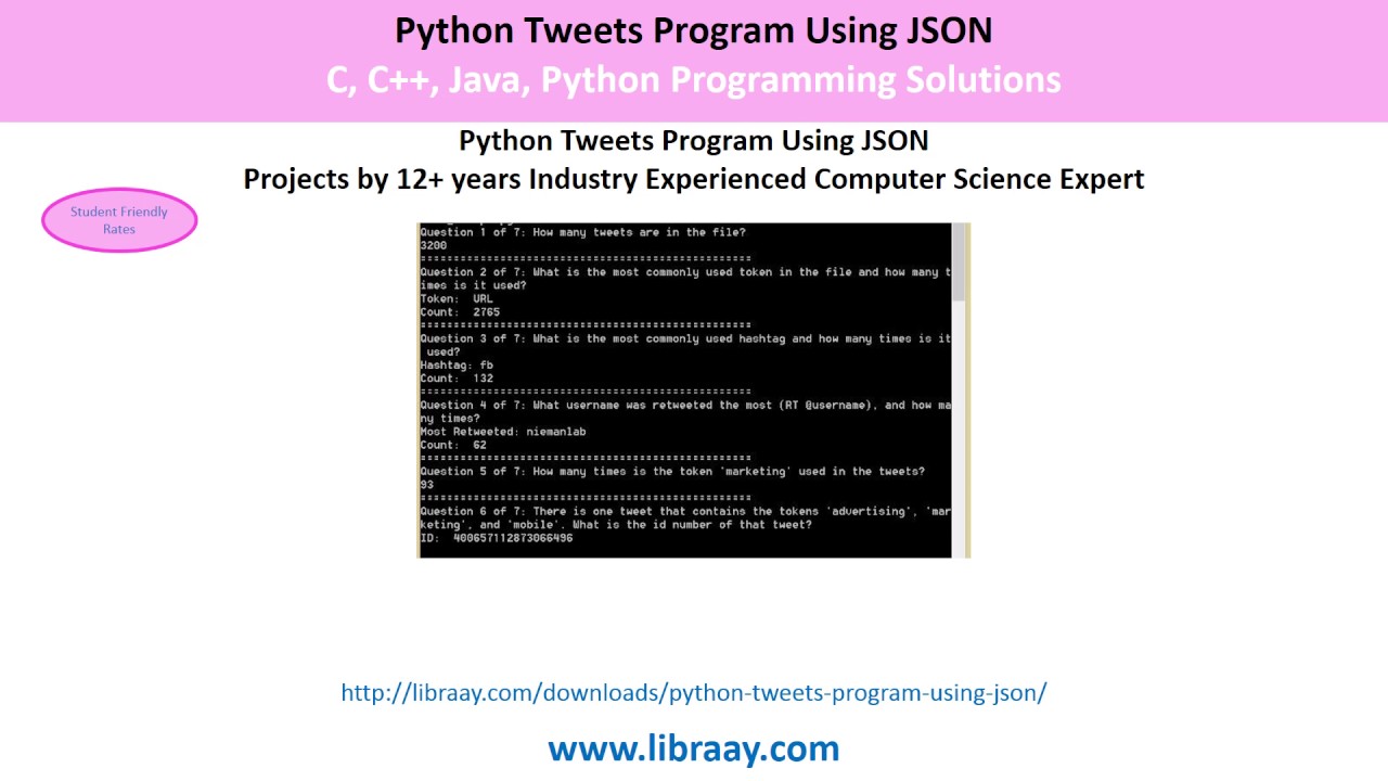 Python Tweets Program Using JSON