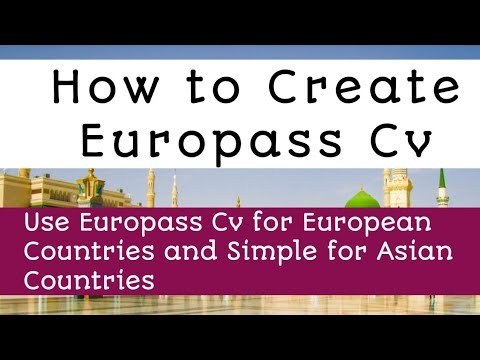 Create your Europass CV | Complete Procedure 2023 | Cv for Foreign Scholarships