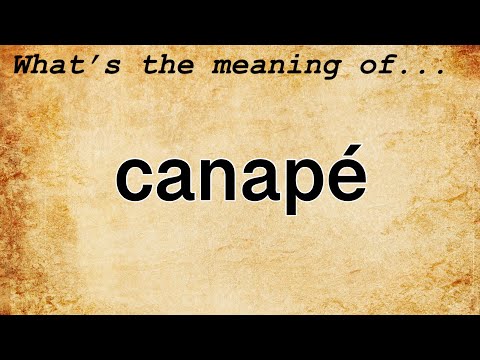 Canapé Meaning | Definition of Canapé