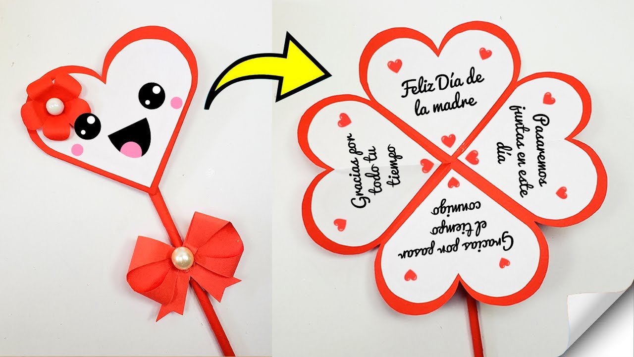 💖Tarjeta plegable para mamá💖 Mother´s day card | Especial para mamá 😍 Día de la Mujer🌺🌷 Card Women's
