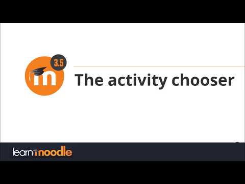Activity chooser Moodle 3.5