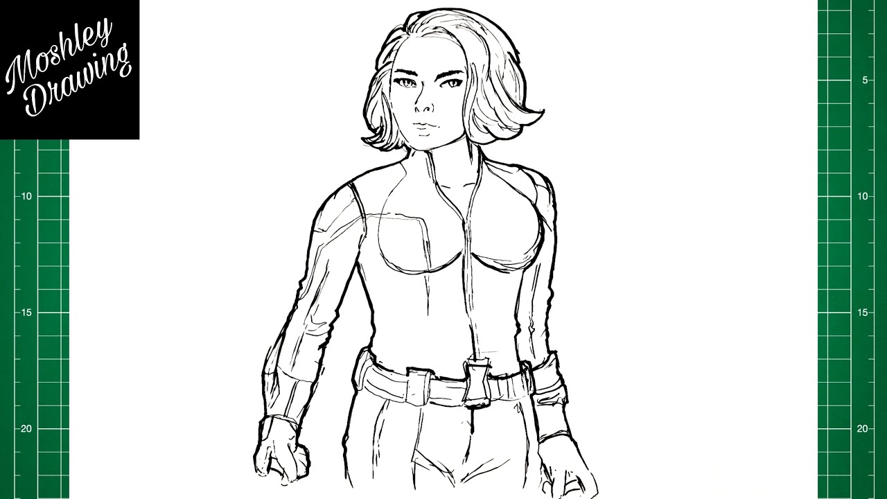 How to Draw Black Widow - Marvel Characters