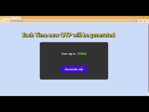 OTP Generator for Beginner using HTML, CSS and Javascript