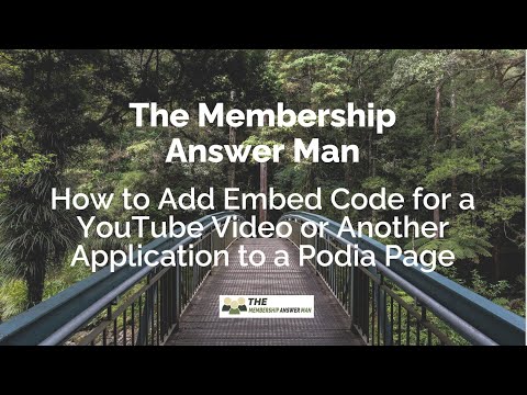 How to Add Embed Code for a YouTube Video or another Application to a Podia Page