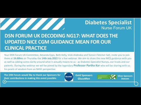 DSN Forum UK Decoding NG17: What does the updated NICE CGM guidance mean for our clinical practice?