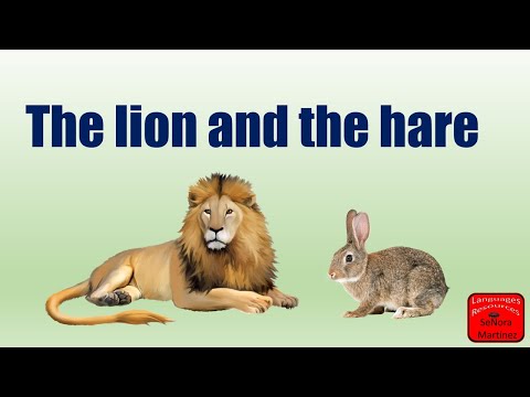 The Lion & The Hare / Fable in English / FREE English Resources