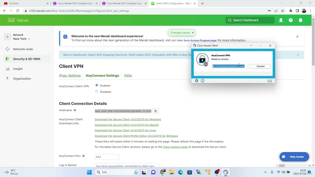 Cisco Meraki Secure Client Setup
