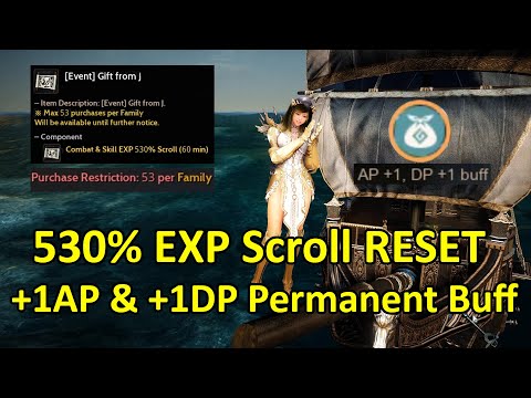 [Game Play] 530% EXP Scroll RESET, +1AP & +1DP Permanent Buff