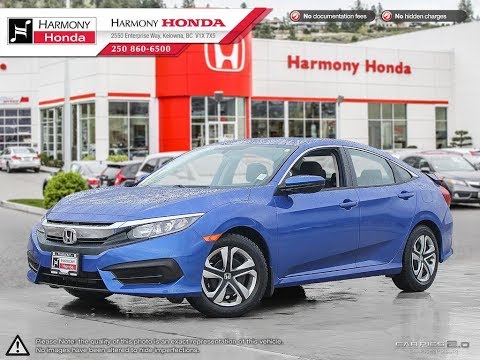 2017 Honda Civic LX Sedan - Harmony Honda - Blue - U5745 - Kelowna, BC