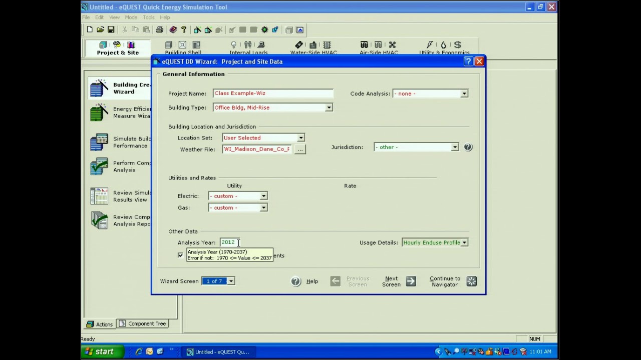 eQUEST introduction: the design development wizard