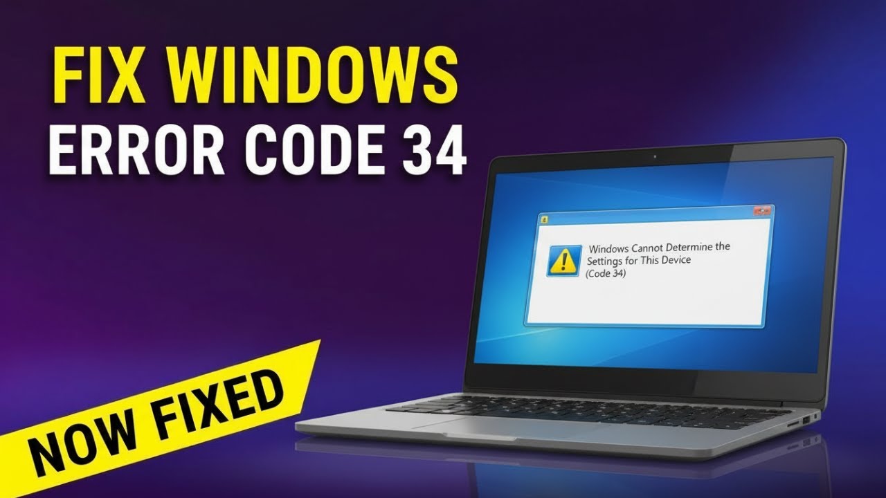 Fix Code 34 Error in Minutes With This Trick