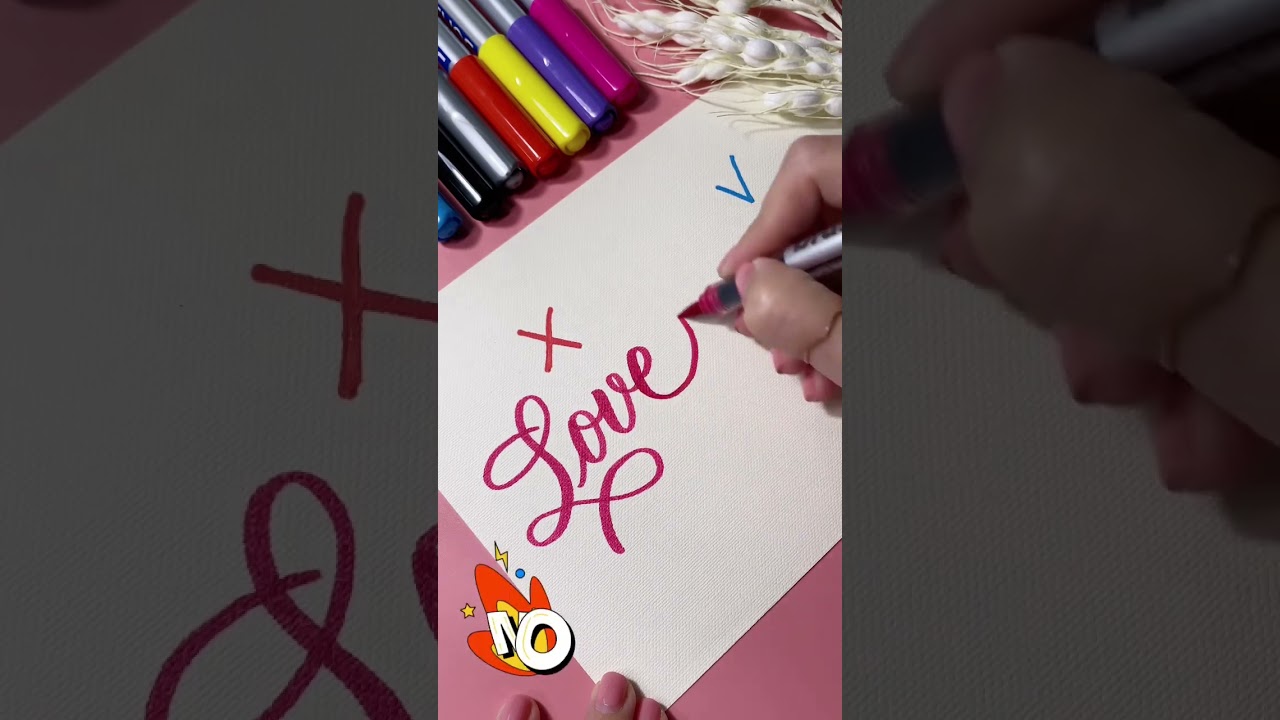 🤔How to write Love💕 #NhuanDaoCalligraphy #Calligraphy #shorts #caligrafia #love #satisfying
