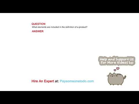 What elements are included in the definition of a product?