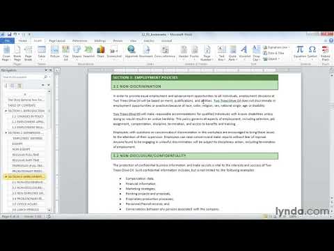 Word Tutorial - Using the Bookmark feature