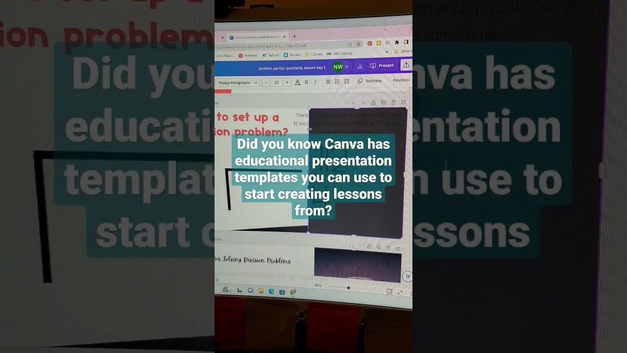 Easily Create Lesson Slides with Canva Templates #shorts