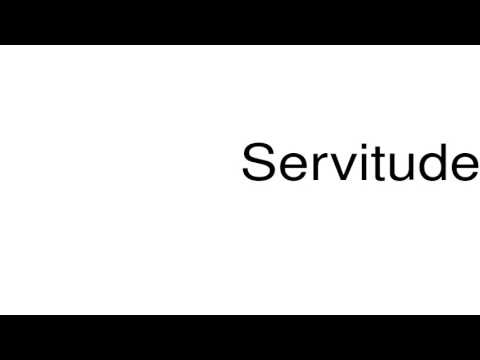How to pronounce Servitude