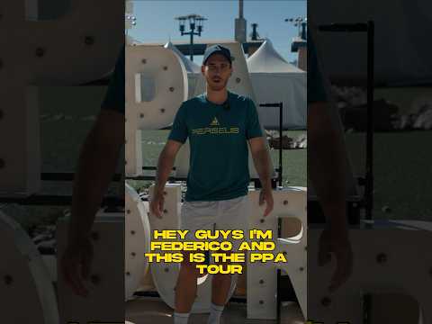 Fed shows us around this beautiful venue & center court 🙌 brought to life by Acrytech! #pickleball