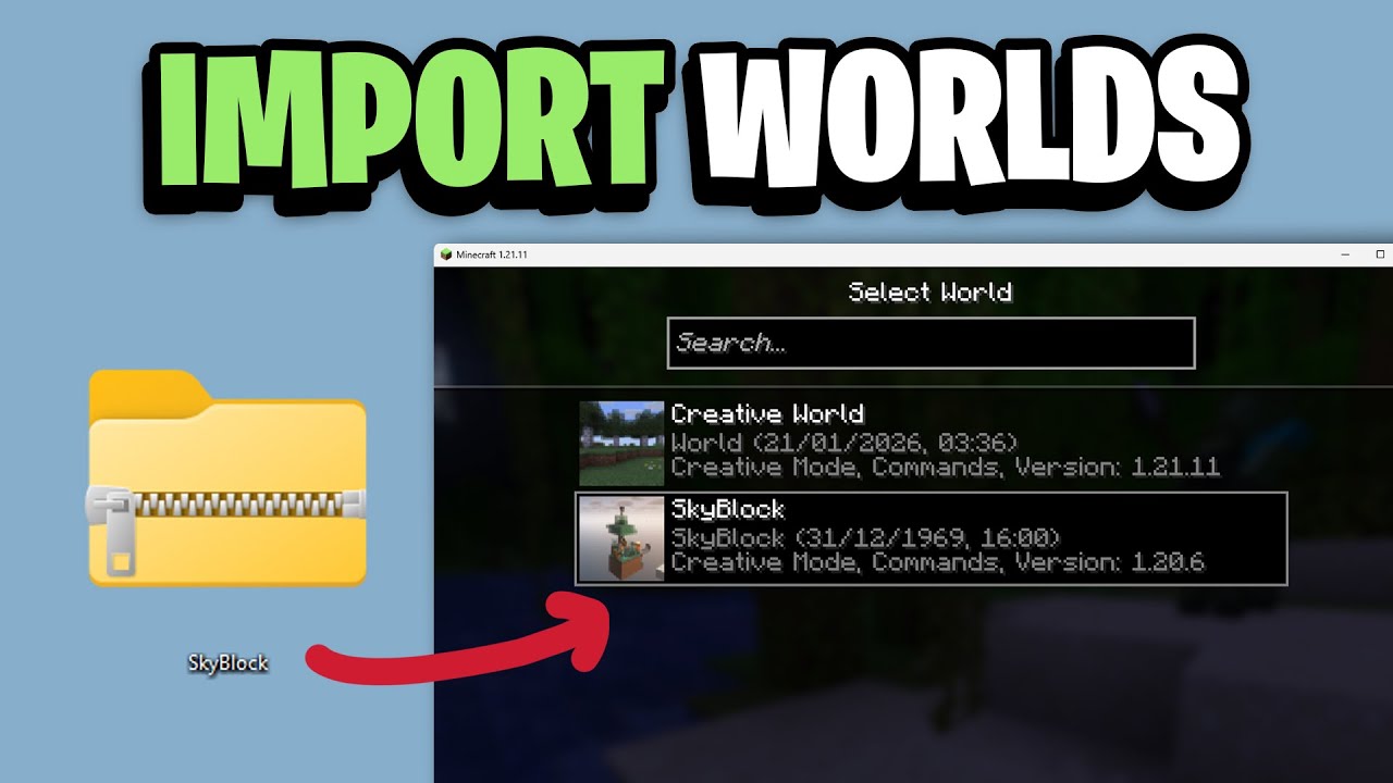 How To Import Minecraft Worlds EASY Guide!