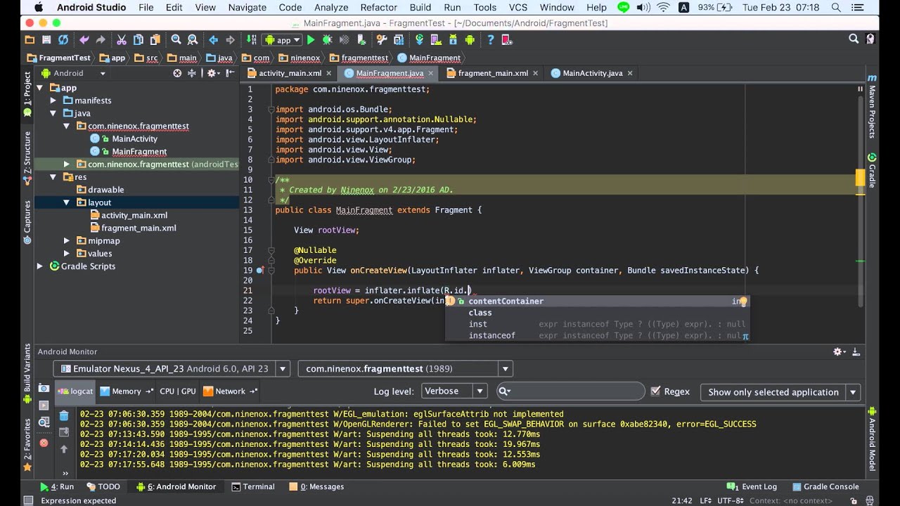 Android Fragment Tutorial in 4 min.