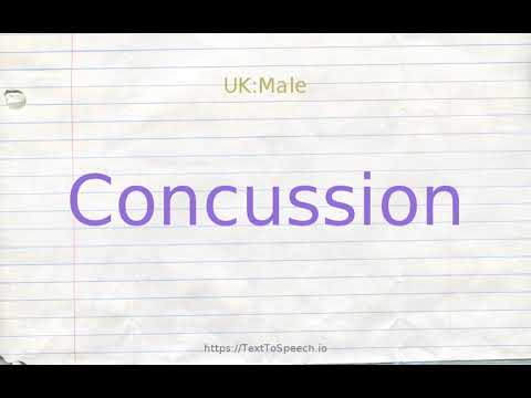 How to pronounce concussion