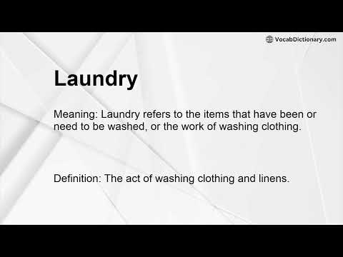 Laundry Meaning