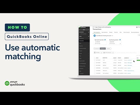 How to use automatic matching in QuickBooks Online