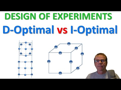 Custom DOE: Comparing a D-Optimal design against an I-Optimal design.