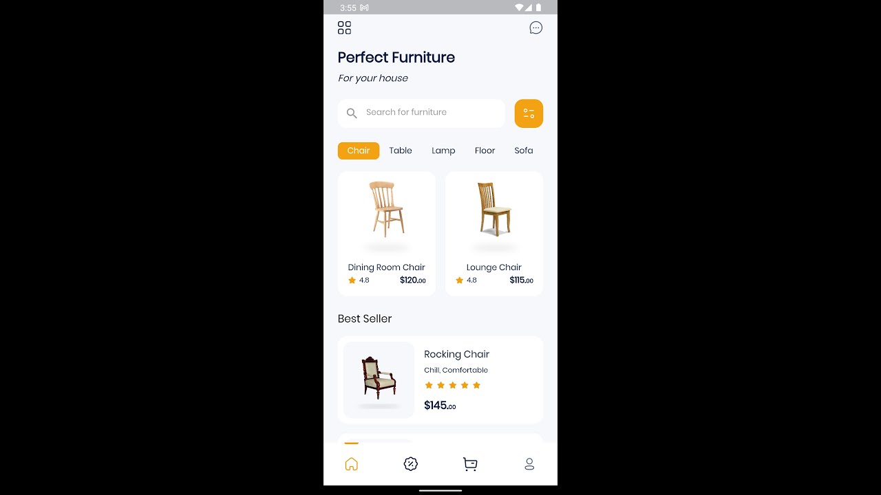 Slicing UI Flutter - Furniture Shop