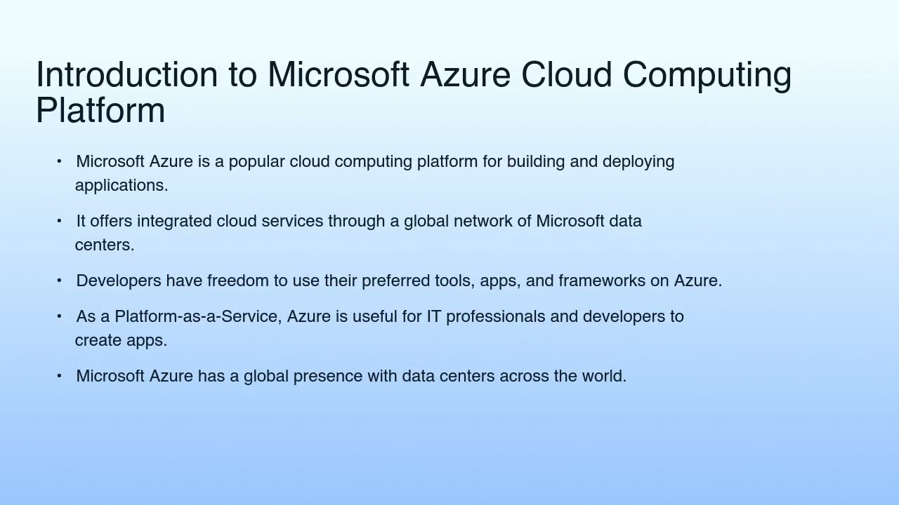 Introduction to Microsoft Azure Cloud Computing Platform | Cloud Computing Case Study with a Commer…