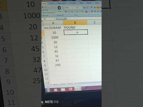 How convert Kg to pound in excel? i) =convert(select one shell, "kg", " Lbm") ii) Enter iii)Drag all