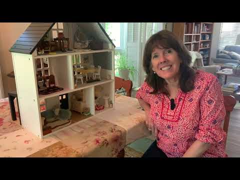 Dollhouse and vintage linens | making miniatures beautiful | repurposing | dollhouse tour