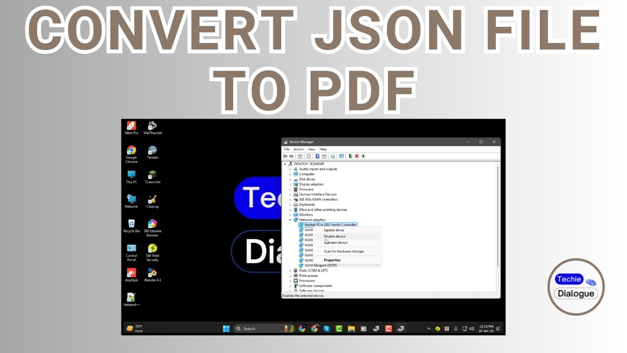 How To Convert JSON File To PDF - Step-by-Step Guide {2025}