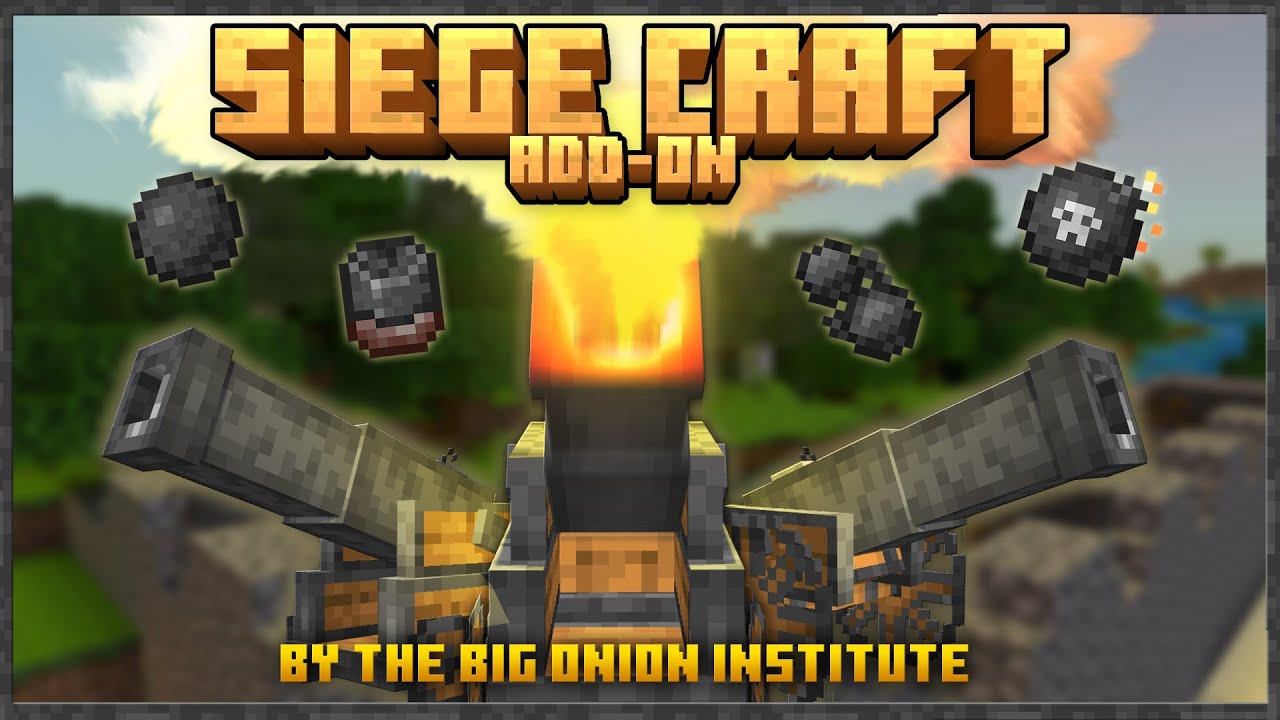 Cannons in Minecraft! SiegeCraft Add-on for Minecraft Bedrock