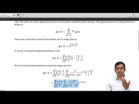mod06lec59 - Bessel functions of integral order: generating function